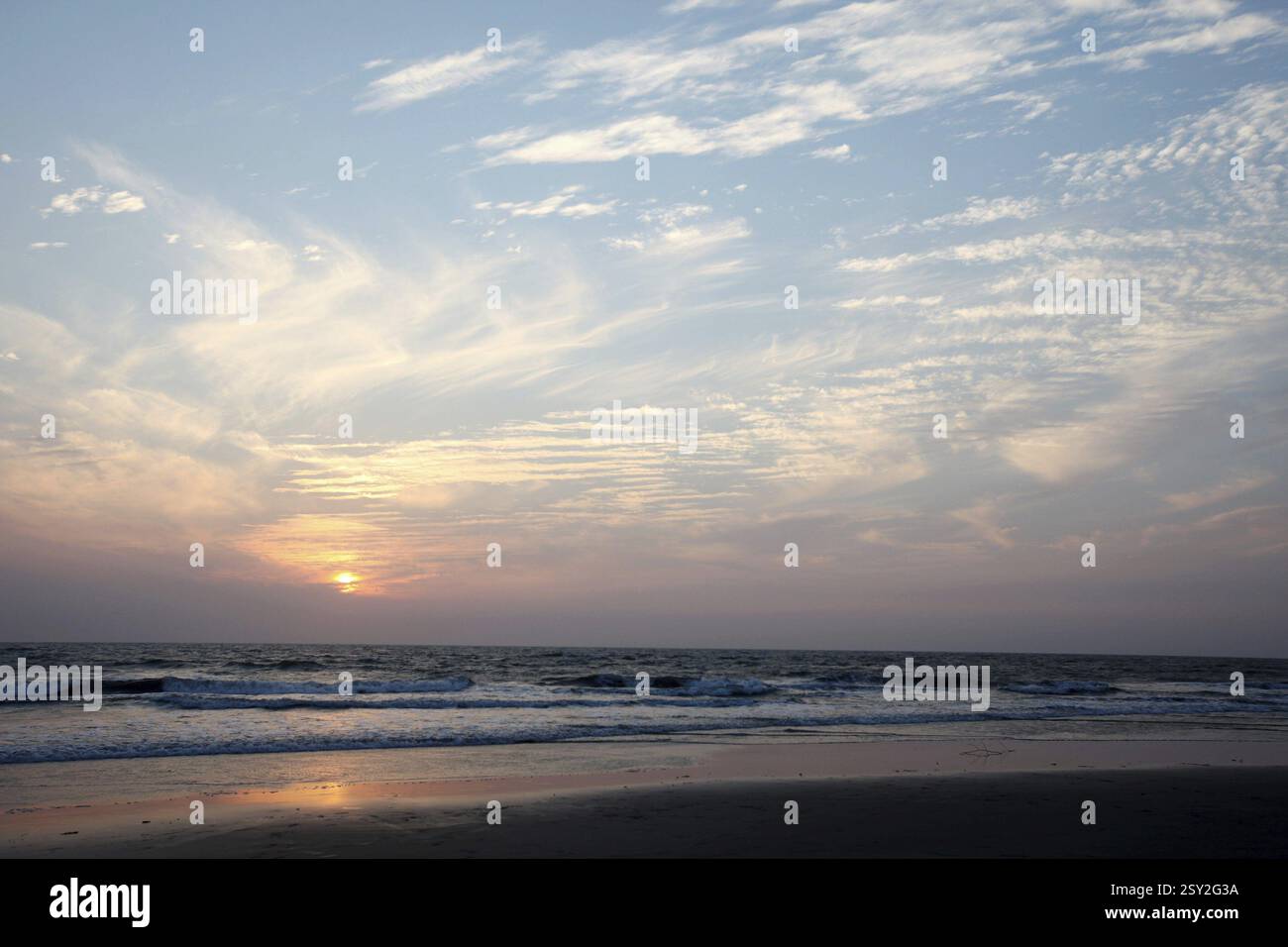 Sunset at ashwem beach, Goa, India, Asia Stock Photo - Alamy