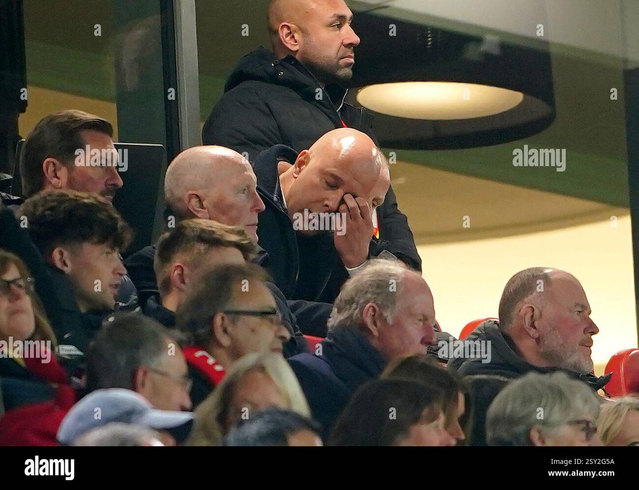Liverpool manager Arne Slot in the stands during the Premier League ...