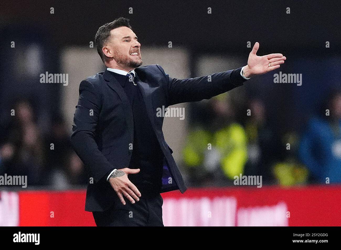 Rangers interim head coach Barry Ferguson gestures on the touchline ...