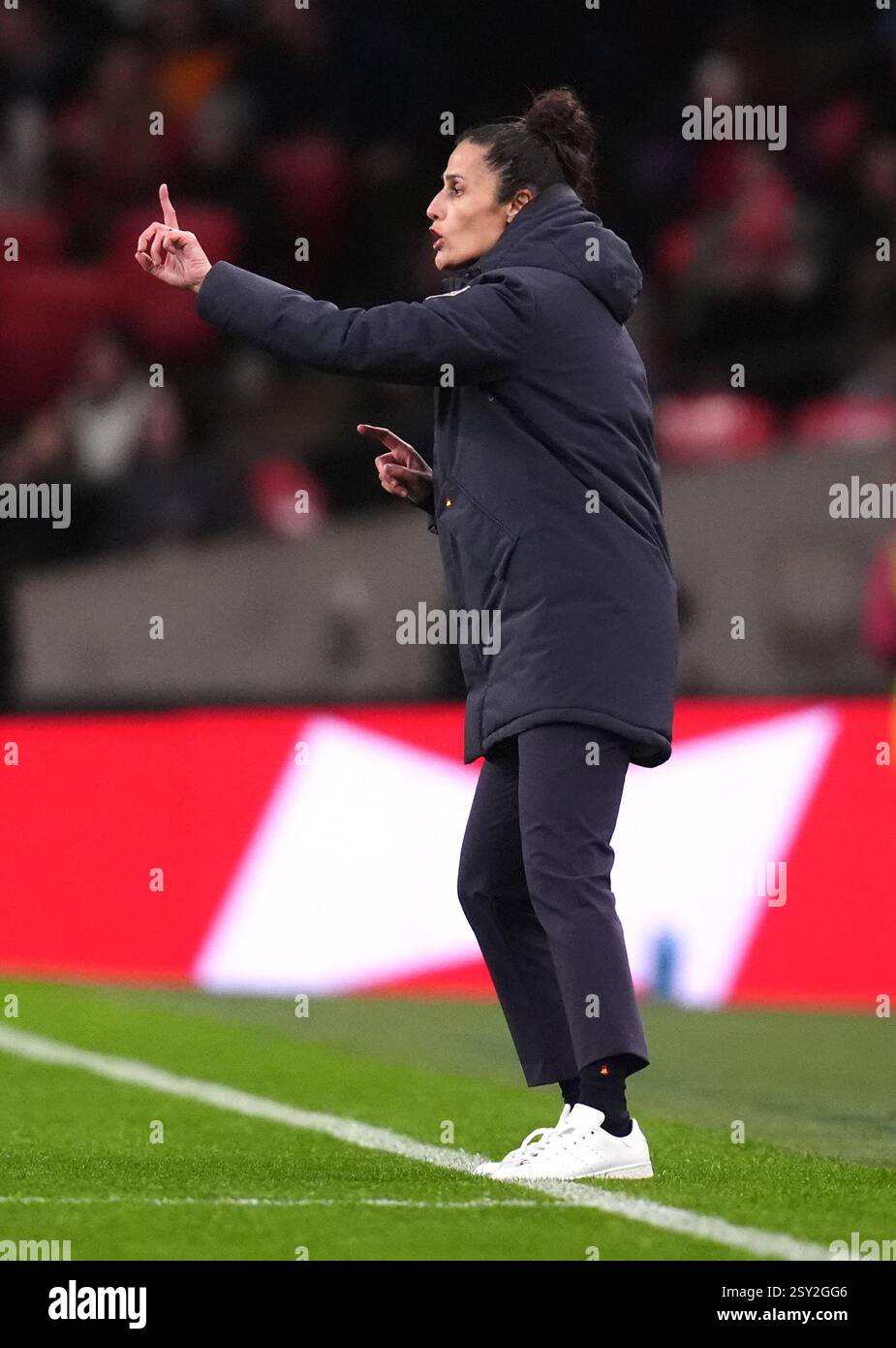 Spain head coach Montserrat Tome during the UEFA Women's Nations League ...