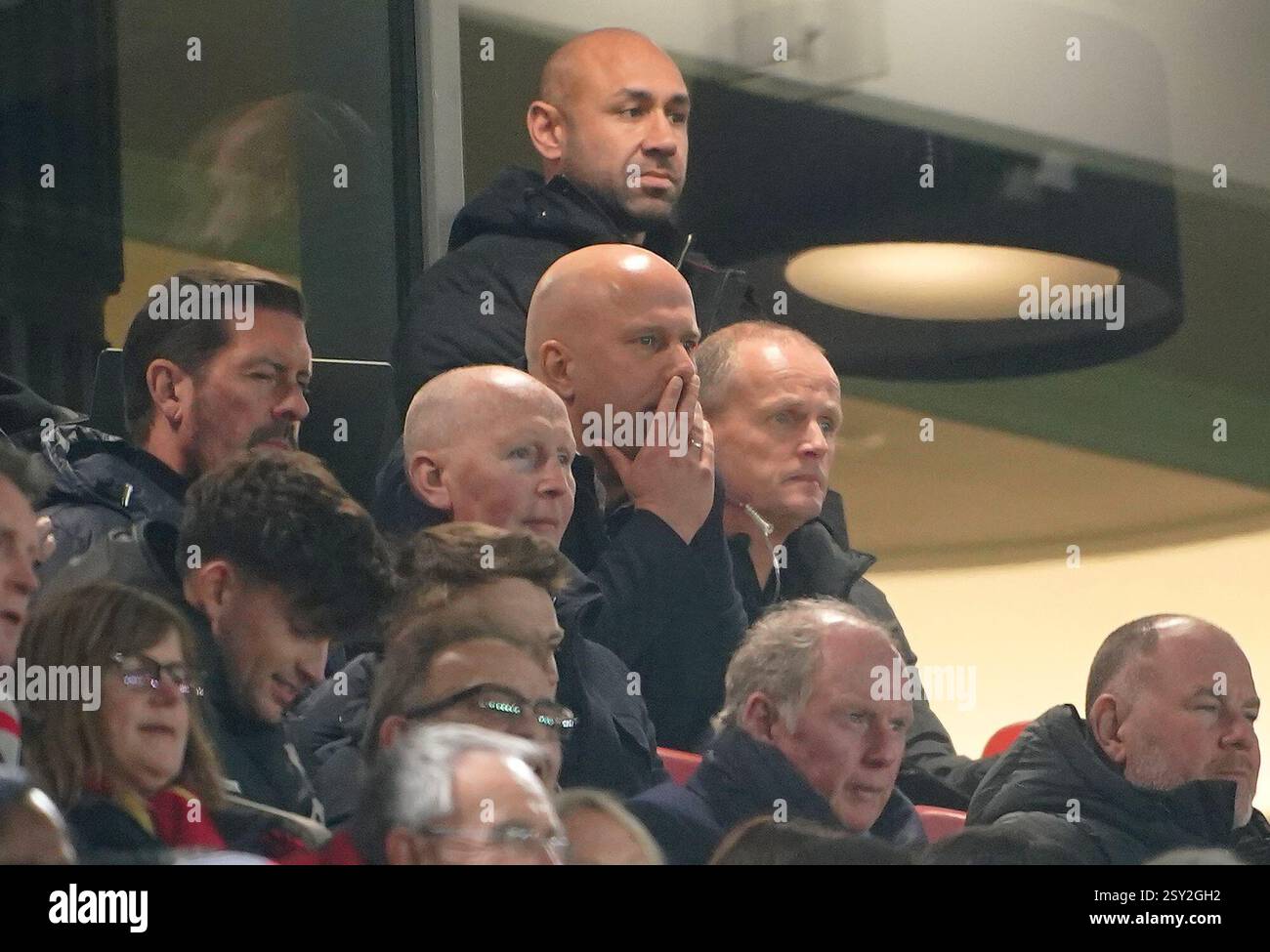 Liverpool manager Arne Slot in the stands during the Premier League ...