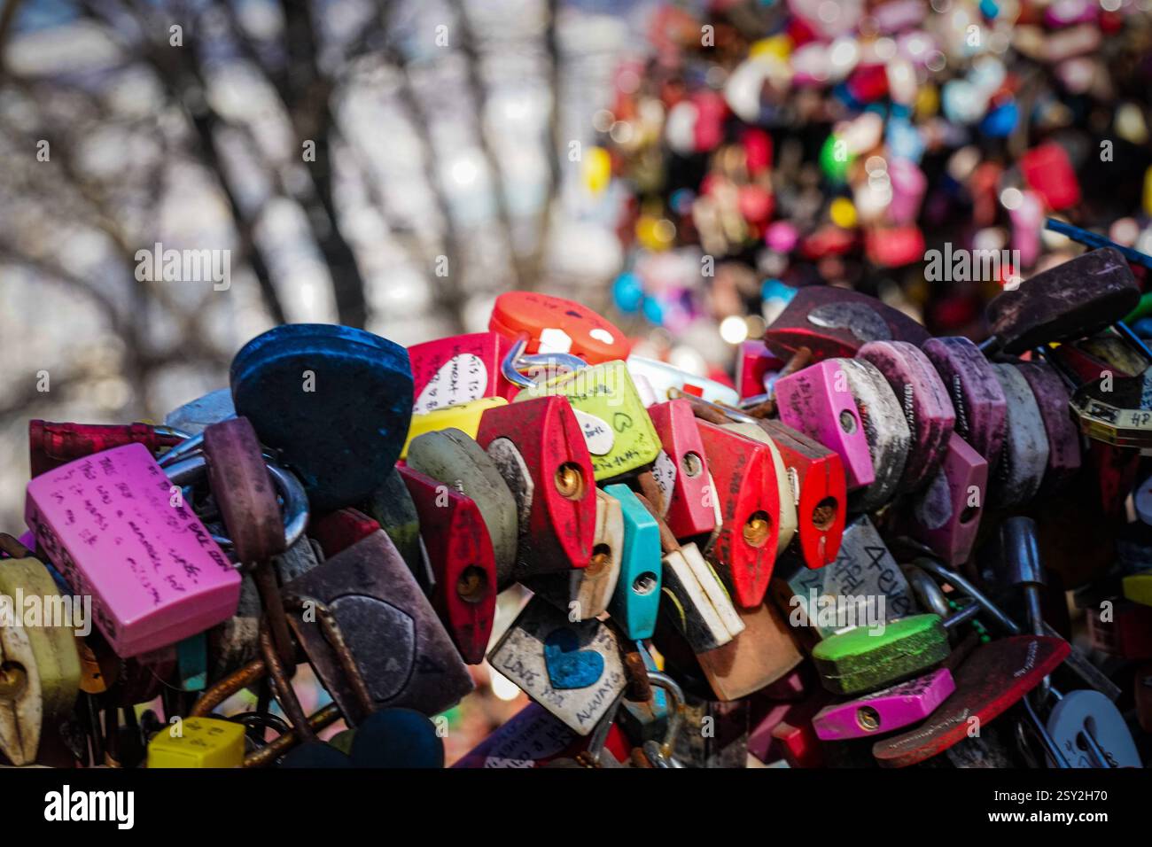 Südkorea, Asien, Seoul, Namsan Tower, Liebesschlösser, Symbol für Liebe ...