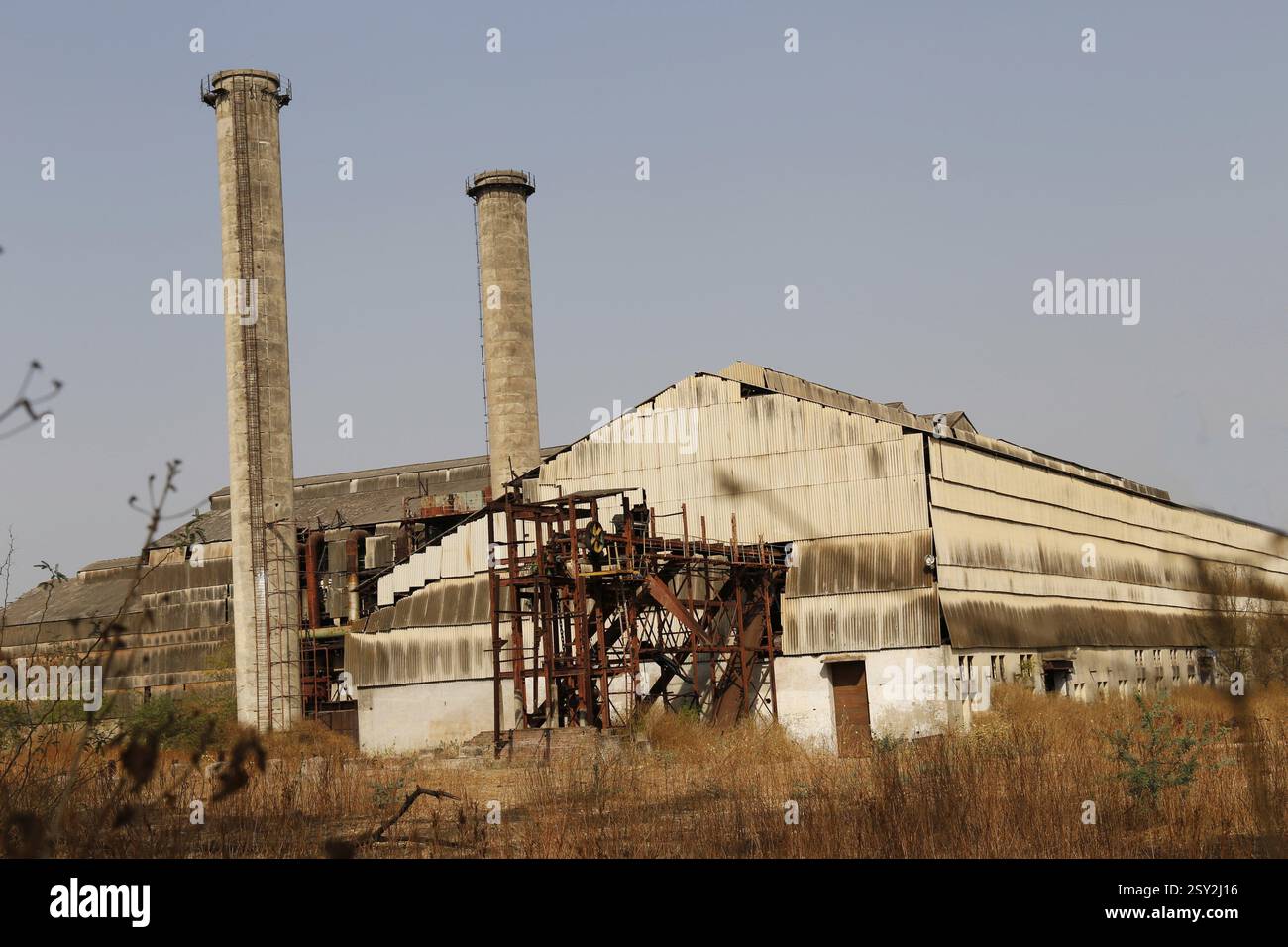 Sugar factory building, Tasgaon, sangli, Maharashtra, India, Asia Stock ...