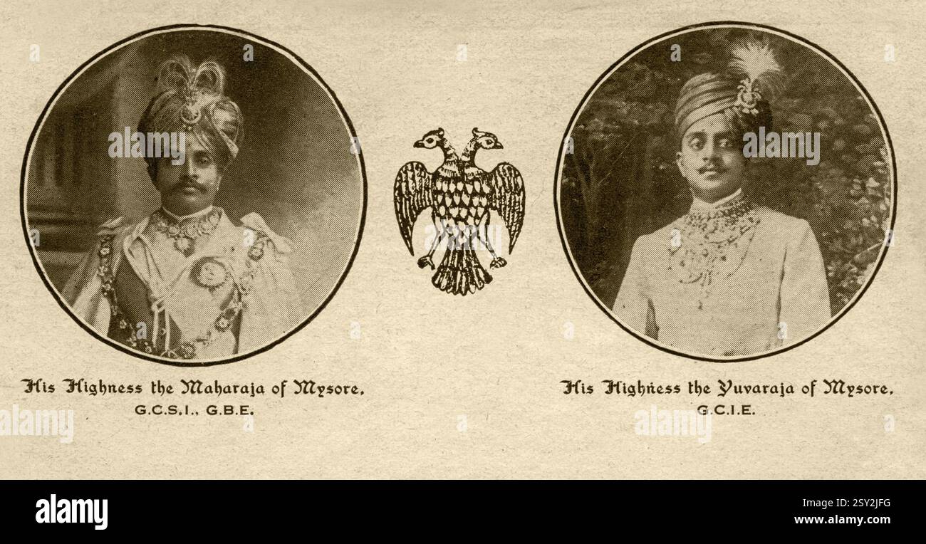 Old photograph of mysore maharaja and yuvaraja, Karnataka, India NOMR ...