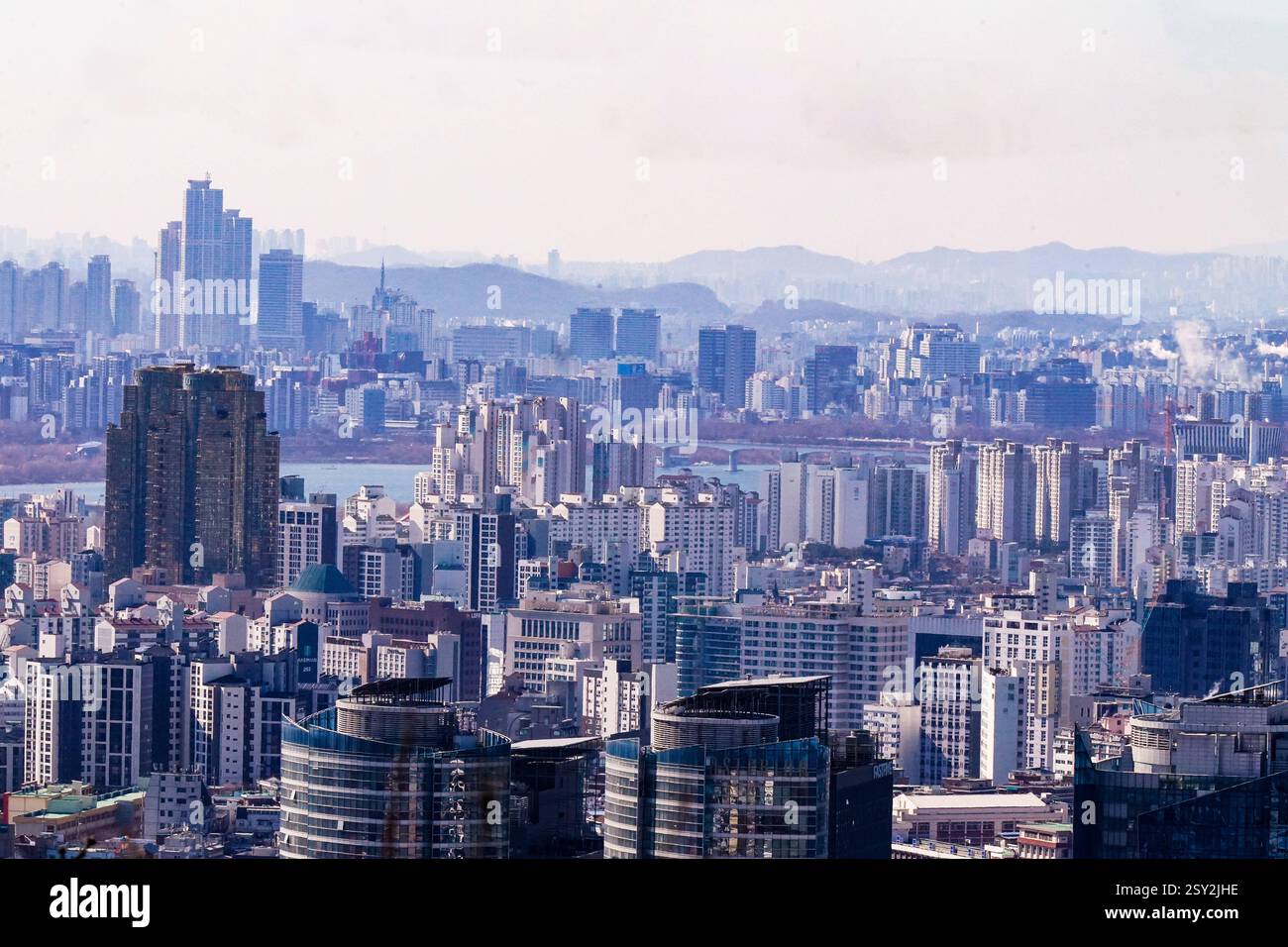 Südkorea, Asien, Seoul, Skyline, moderne Architektur, Hochhäuser ...