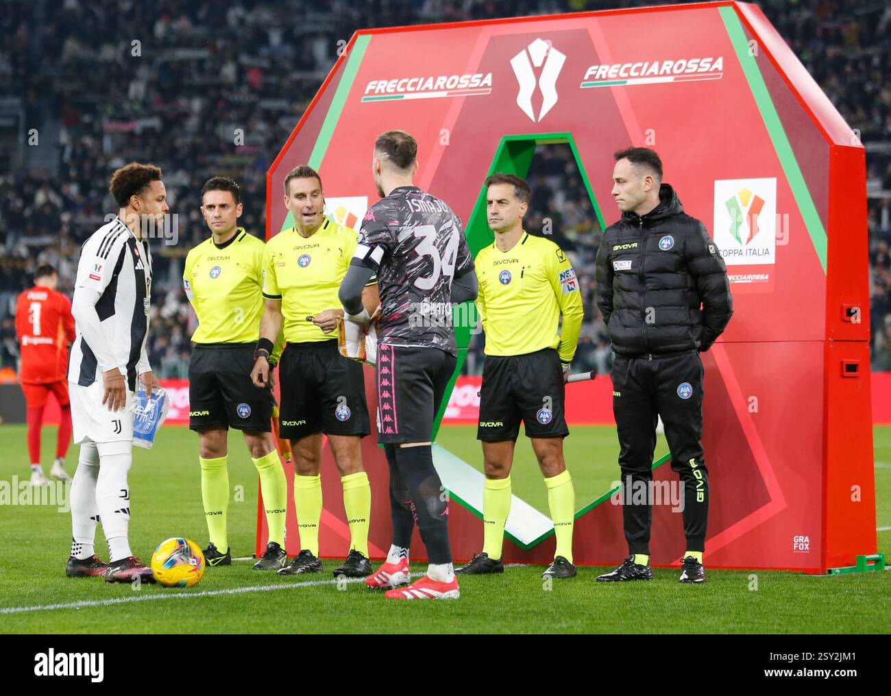 Turin, Italy. 26th Feb, 2025. Weston McKennie of Juventus FC and Ardian Ismajli of Empoli FC ...