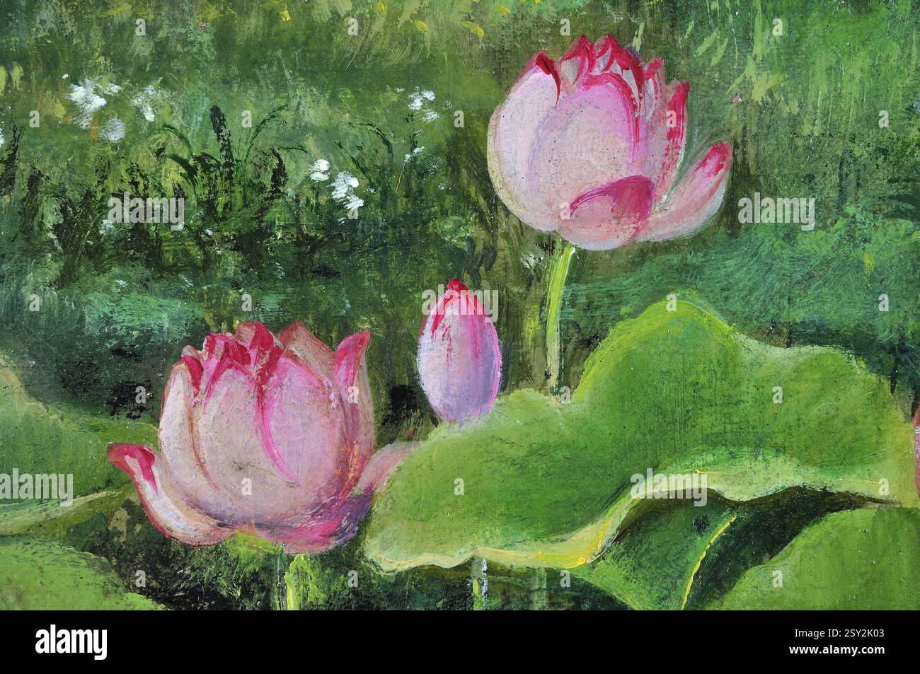 Painting of Lotus Stock Photo - Alamy
