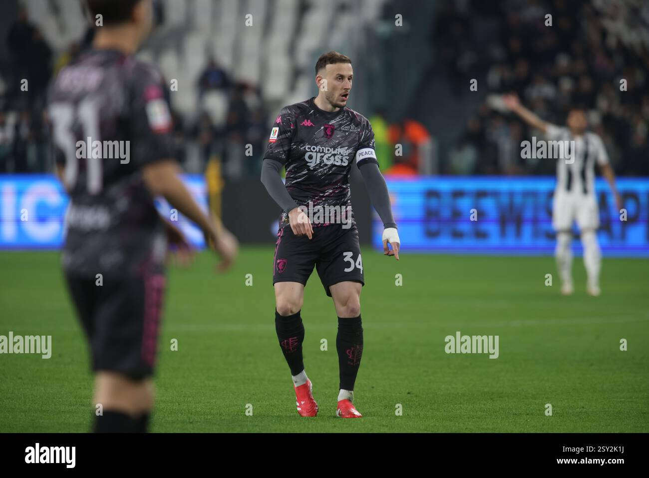 Turin, Italy. 26th Feb, 2025. Ardian Ismajli of Empoli FC during the Coppa Italia 2024/25 ...