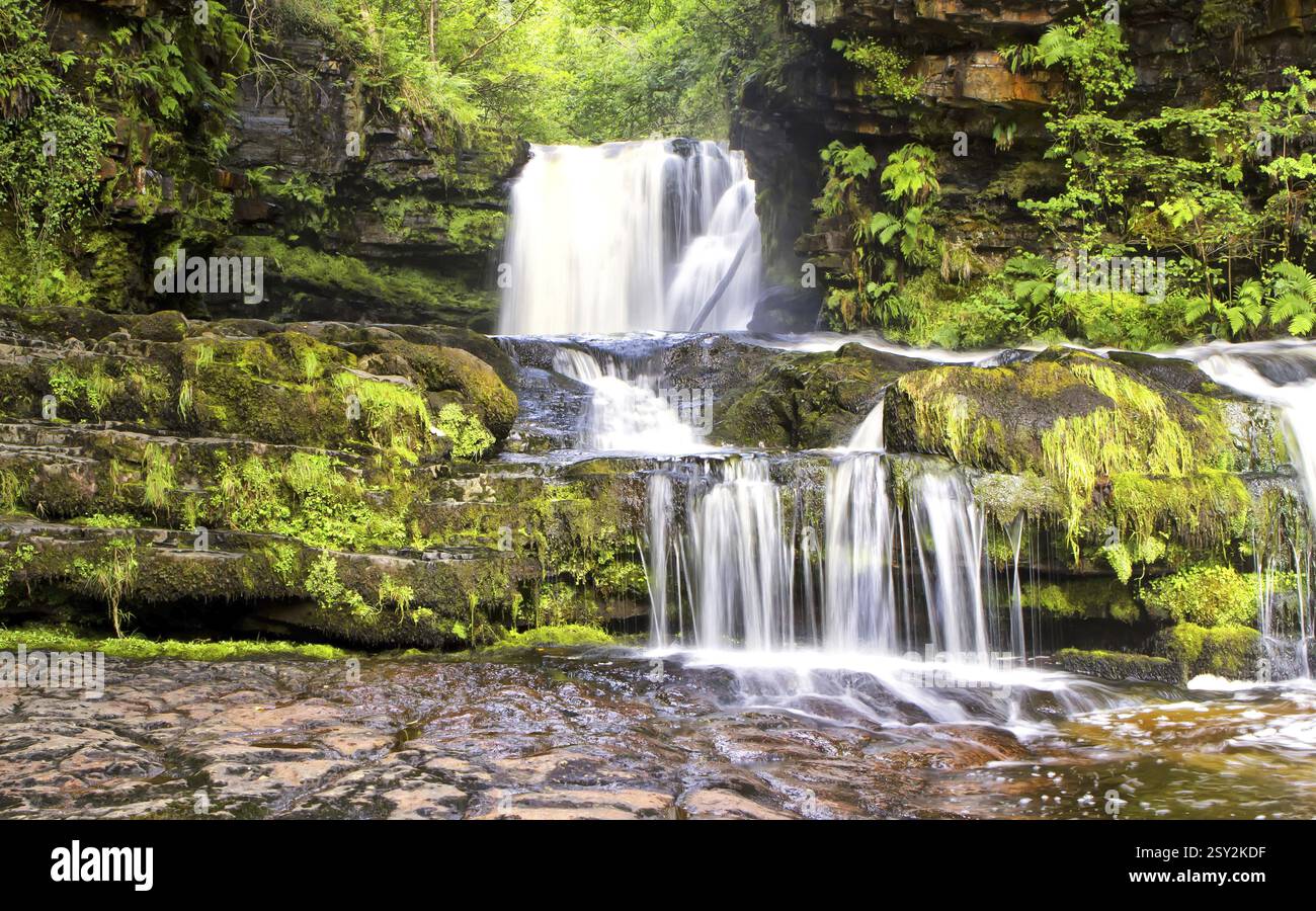 Brecon Beacons National Park waterfalls in Wales at England Stock Photo ...
