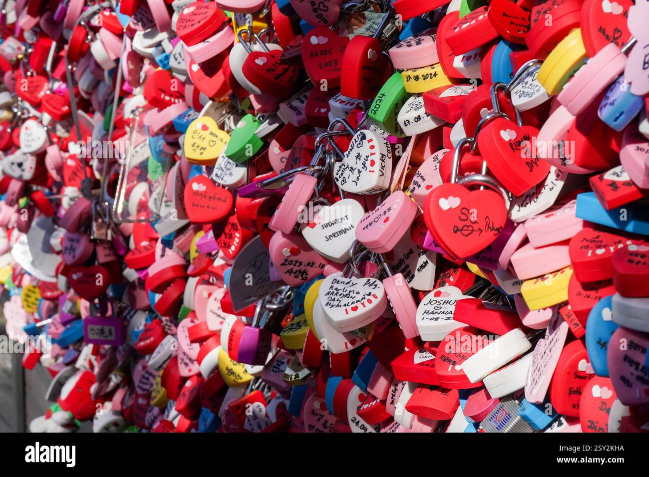 Südkorea, Asien, Seoul, Namsan Tower, Liebesschlösser, Symbol für Liebe ...