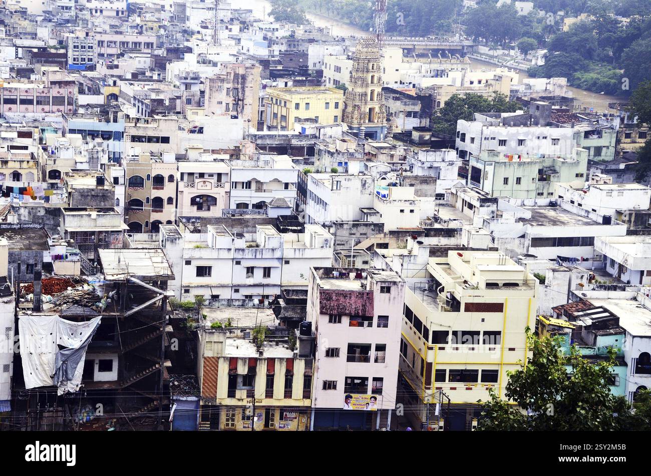 Aerial view of city vijayawada Andhra Pradesh India Stock Photo - Alamy