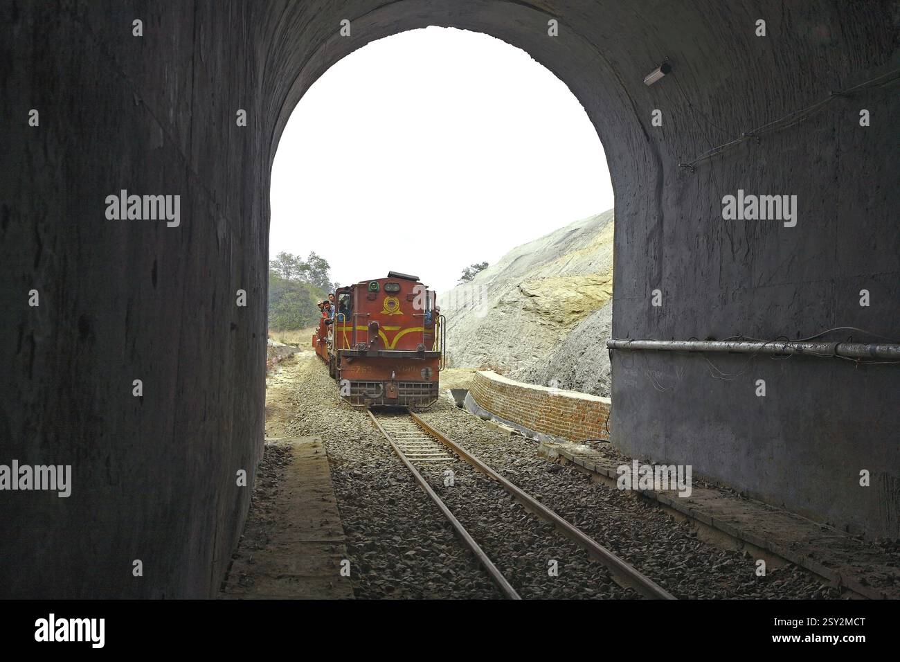 Train through tunnel, Agartala, Tripura, India, Asia Stock Photo - Alamy