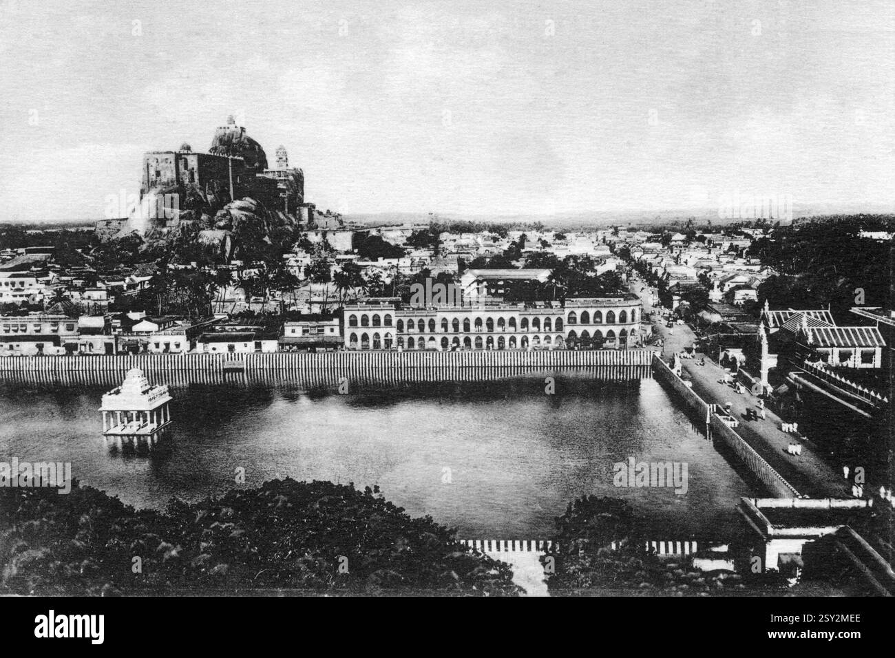 Old vintage photo of Rock and Clive House teppakulam tamil nadu India ...