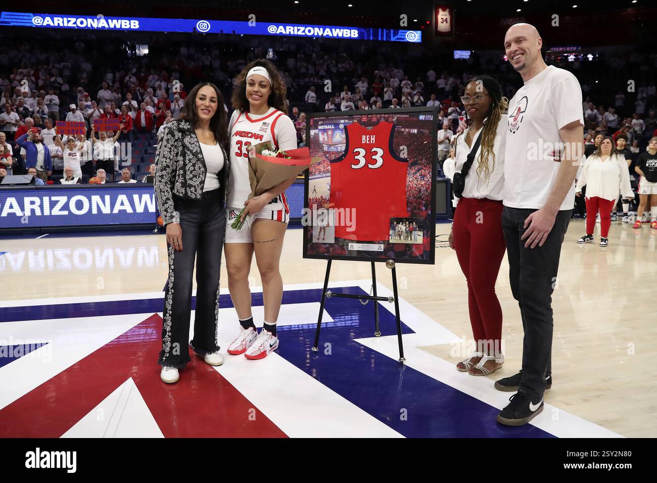 TUCSON, AZ - FEBRUARY 25: Senior Arizona Wildcats forward Isis Beh #33 ...