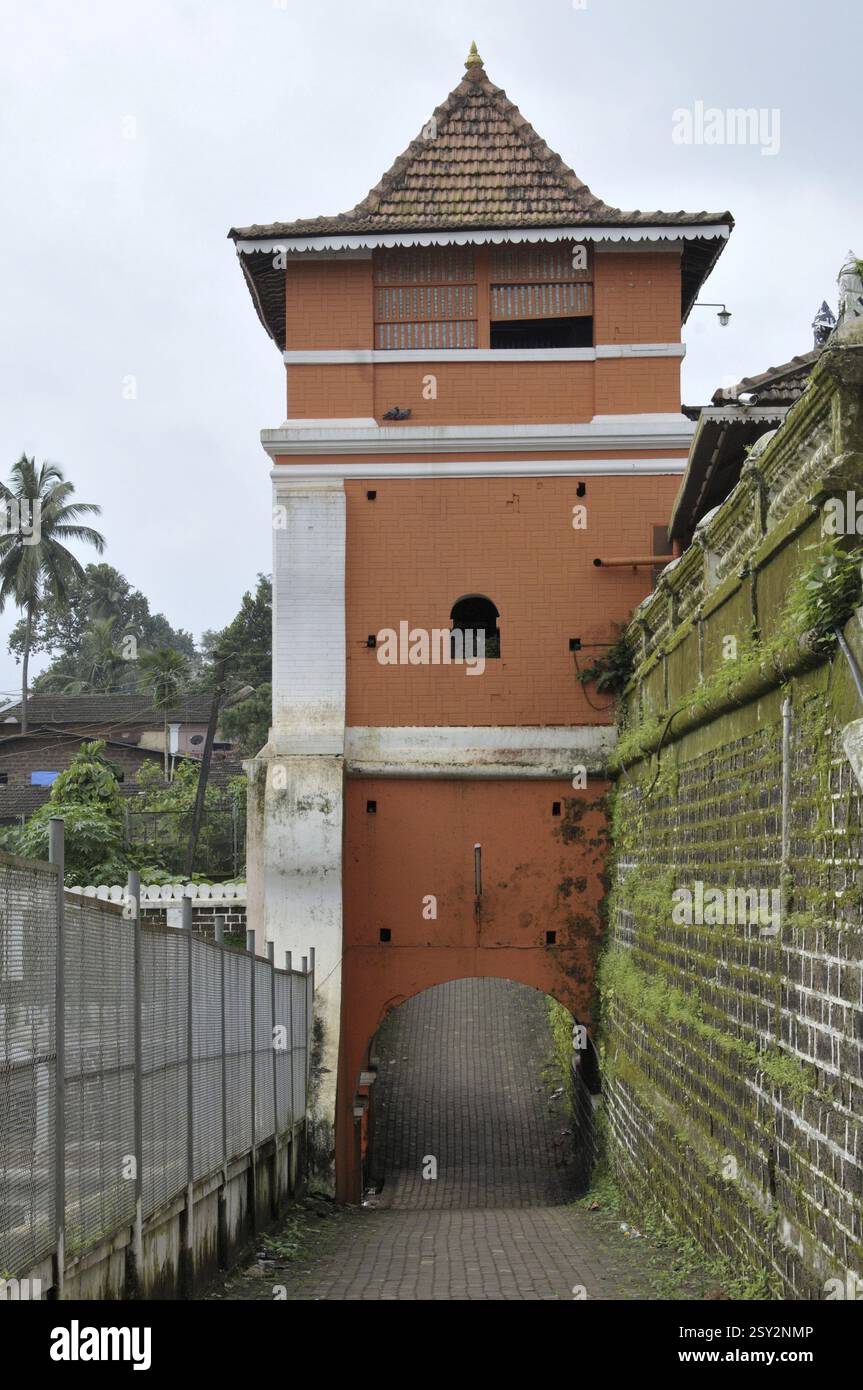 Exterior wall of Mangeshi Temple in Mangeshi at Goa India Stock Photo ...