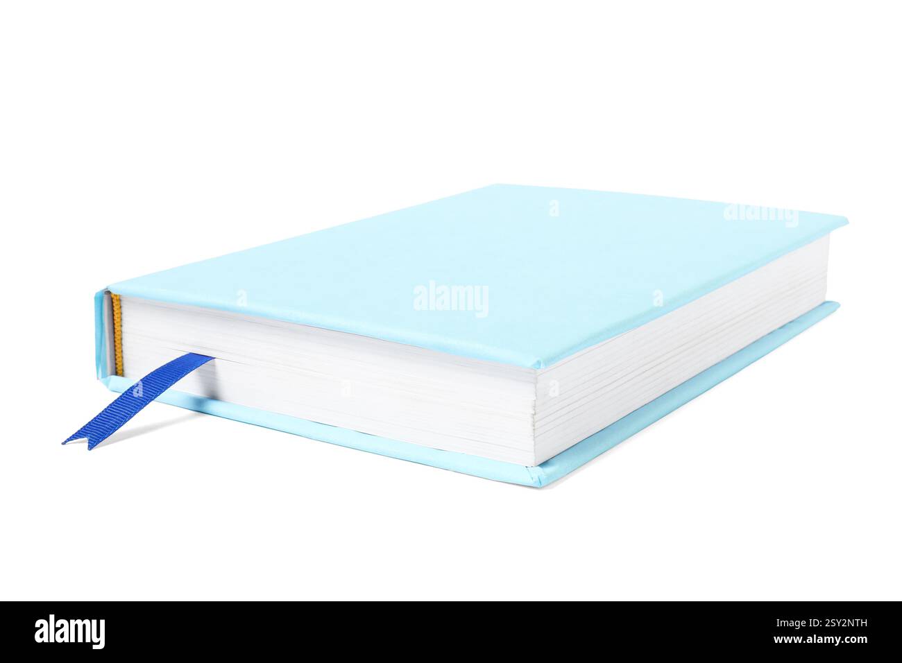 Book with ribbon bookmark isolated on white Stock Photo - Alamy