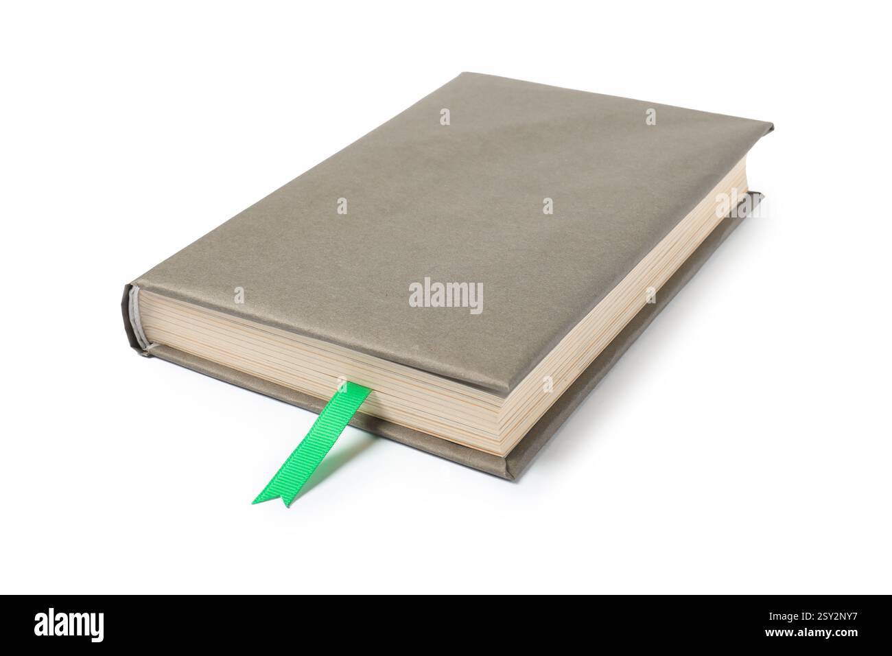 Book with ribbon bookmark isolated on white Stock Photo - Alamy