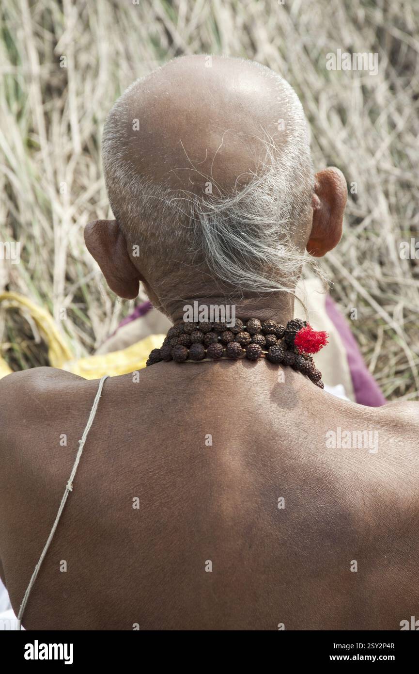Priest in Kumbh Mela Festival at uttar pradesh India Stock Photo - Alamy