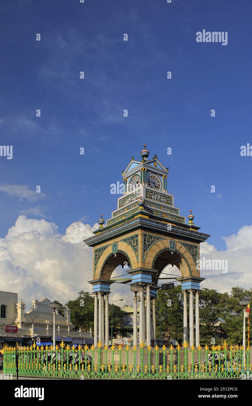 Clock tower, Mysore, Karnataka, India, Asia Stock Photo - Alamy