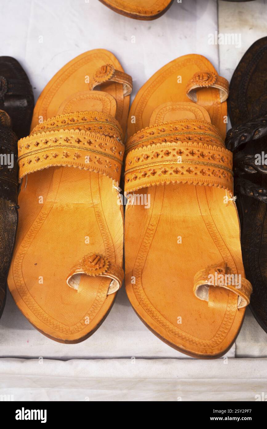 Kolhapuri chappals, faridabad, haryana, india, asia Stock Photo - Alamy