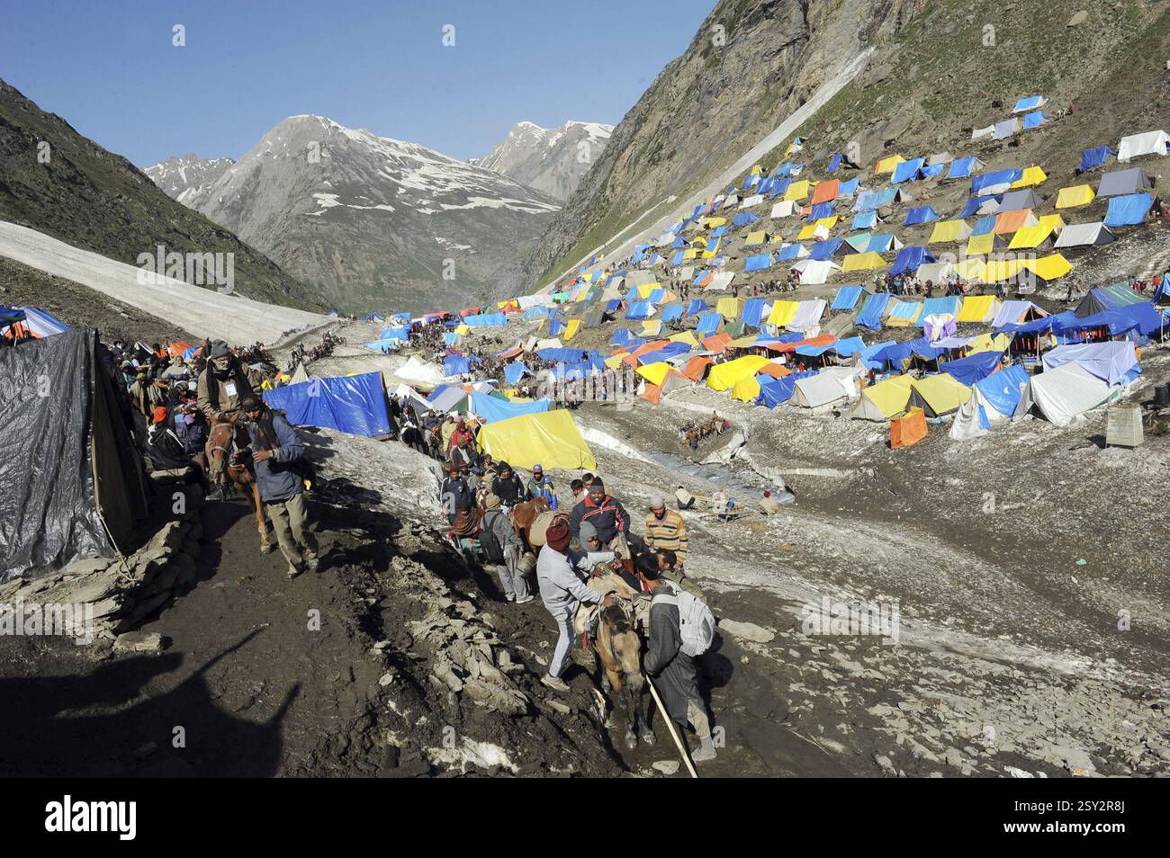 Pilgrim amarnath yatra, Jammu Kashmir, India, Asia Stock Photo - Alamy