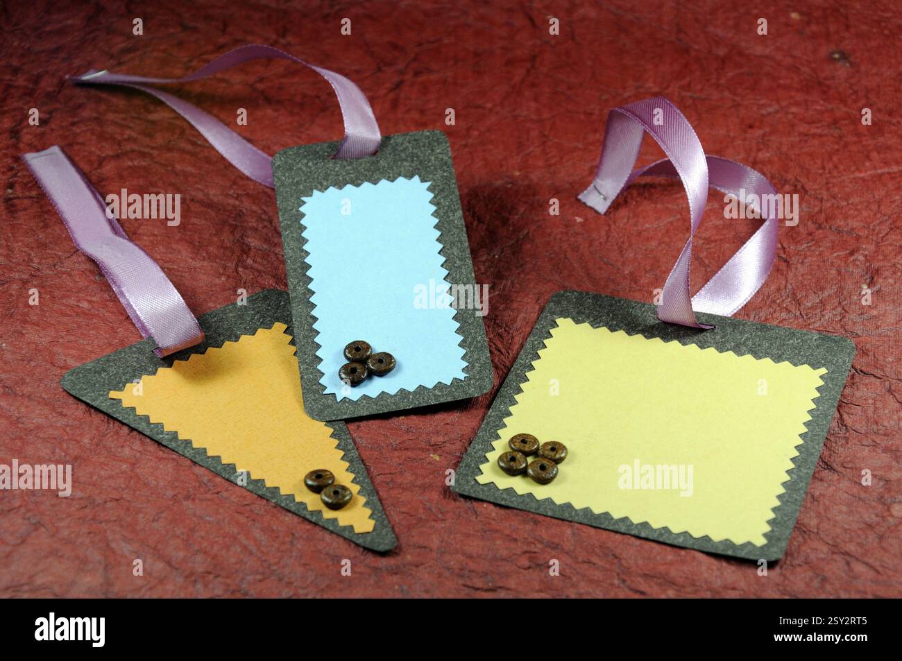 Different shapes of labels on maroon background India Asia Stock Photo ...