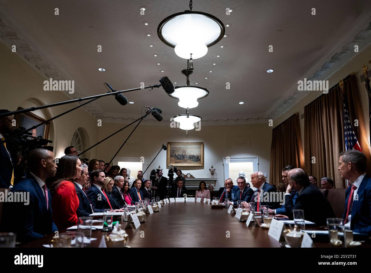 US President Donald Trump holds a cabinet meeting at the White House in ...