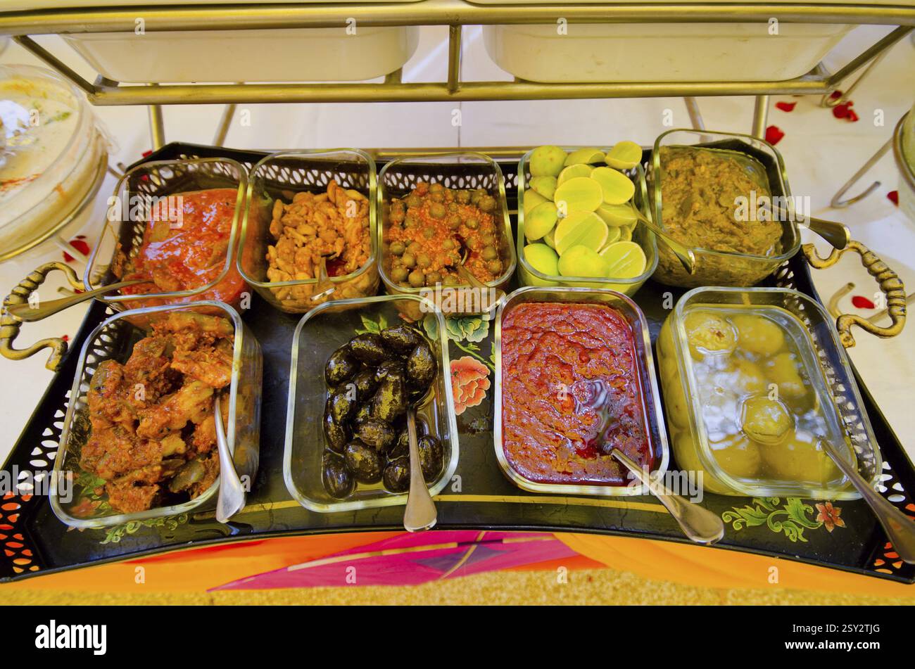 Pickle buffet wedding hall, jodhpur, rajasthan, india, asia Stock Photo ...