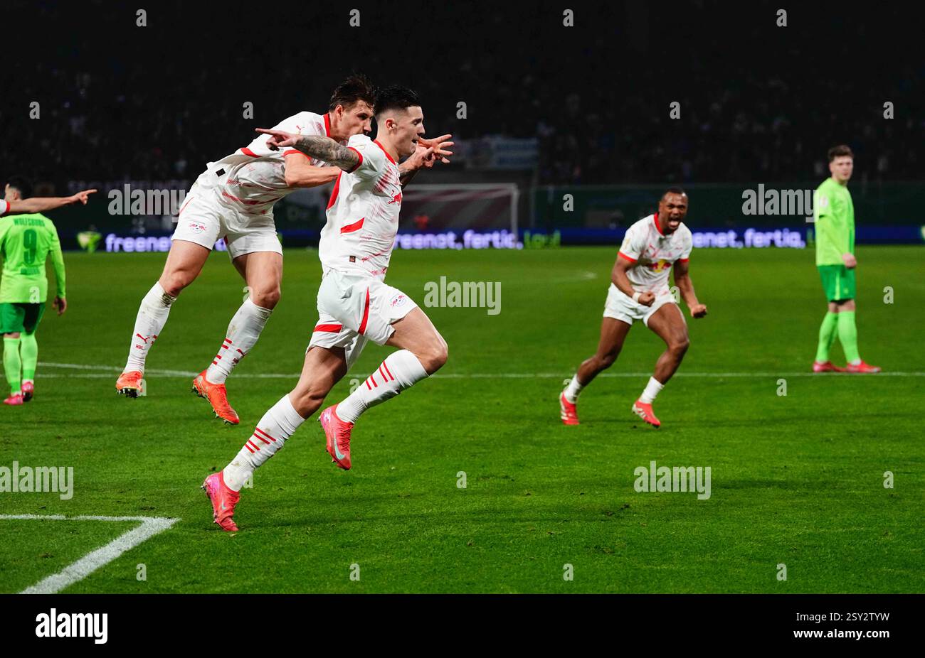 Red Bull Arena, Leipzig, Germany. 26th Feb, 2025. Benjamin Sesko of RB ...