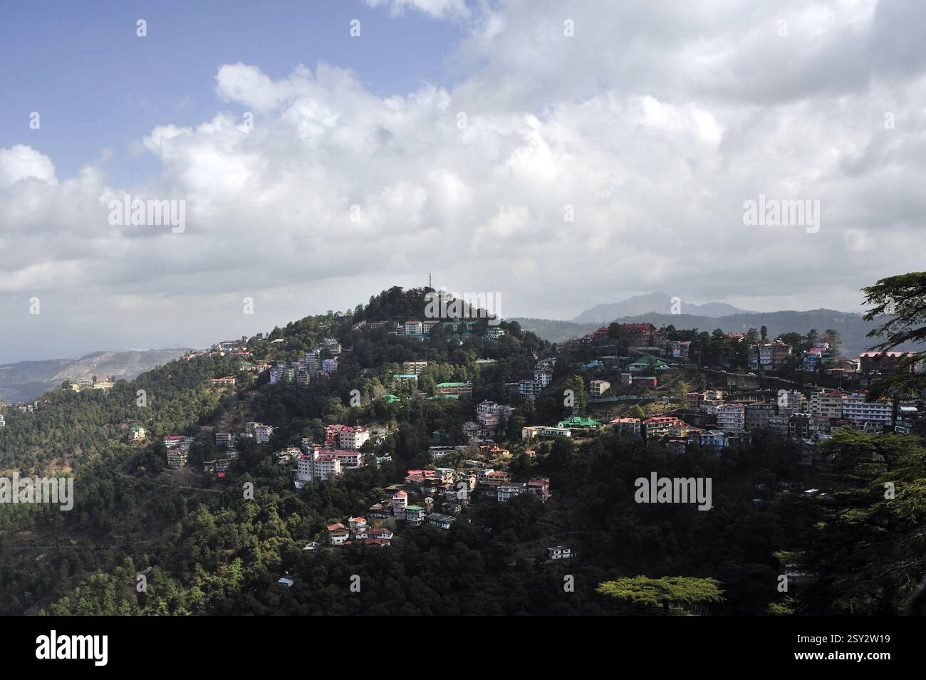 Aerial View of City in Shimla at Himachal Pradesh India Asia Stock ...