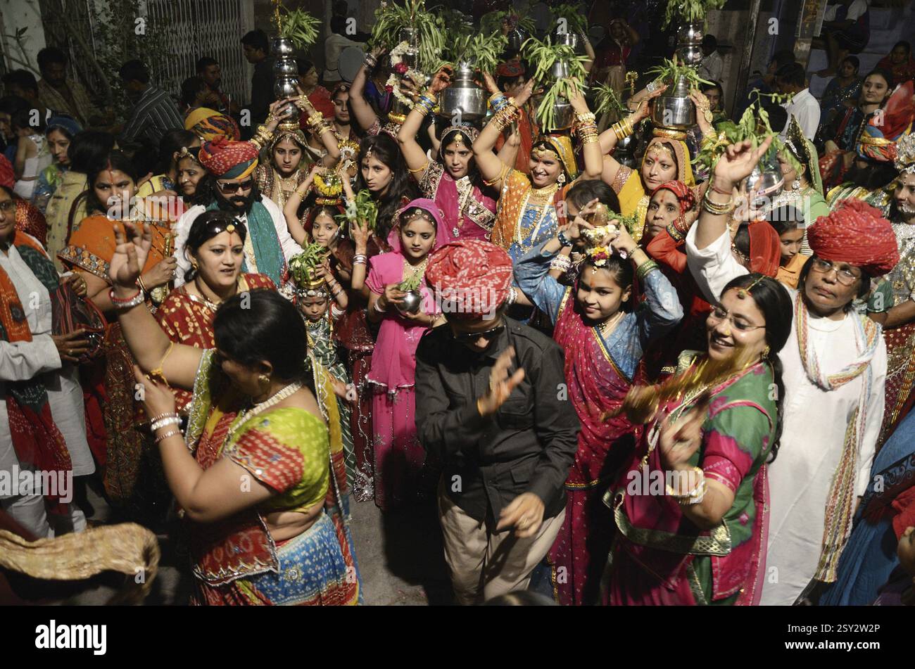 Gangaur festival in Jodhpur at Rajasthan India Stock Photo - Alamy