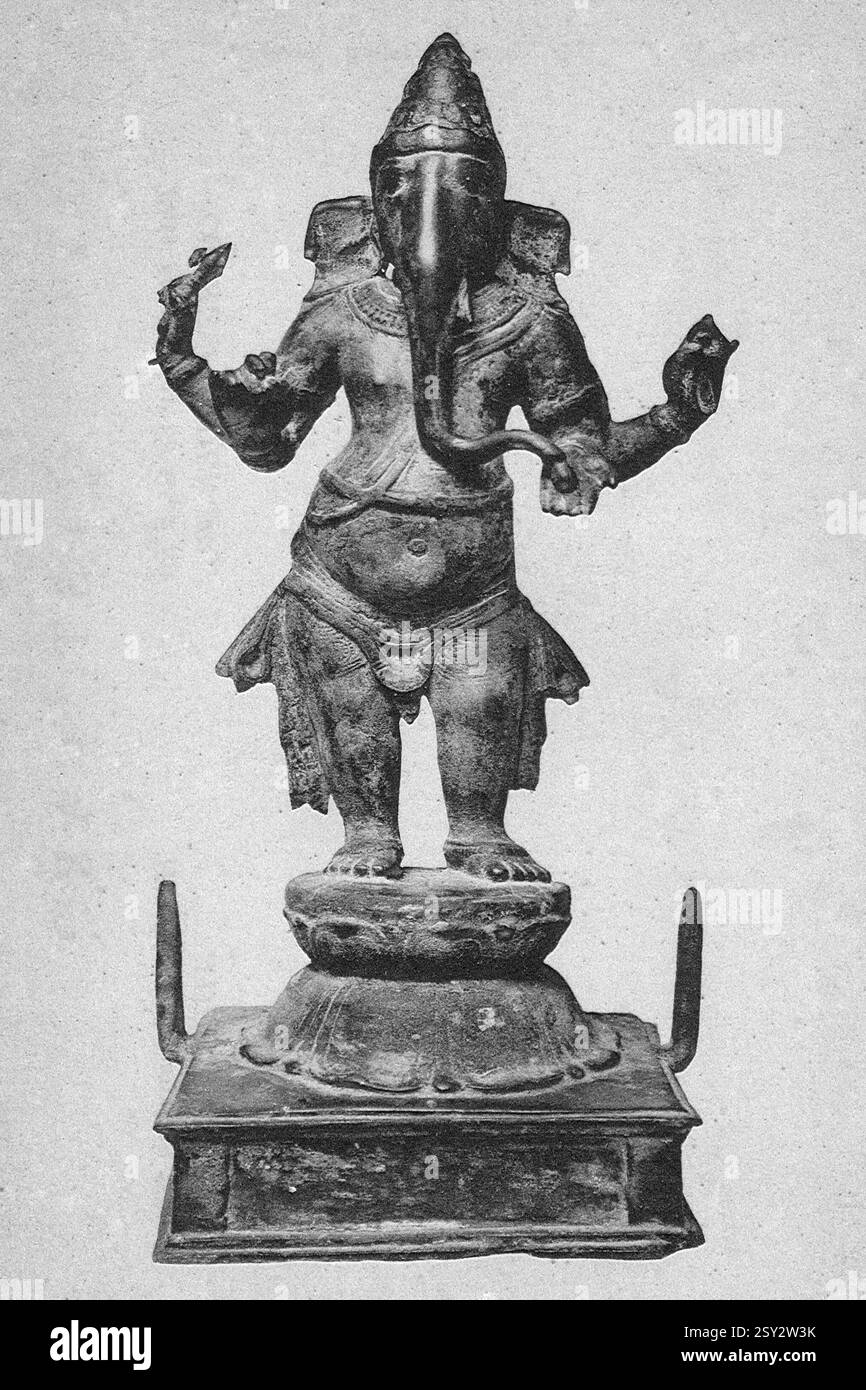 Old vintage photo of ganesh idol in madras museum tamil nadi India ...