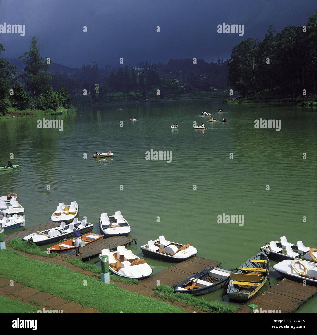 Boats in lake udhagamandalam, ooty, tamil nadu, india, asia Stock Photo ...