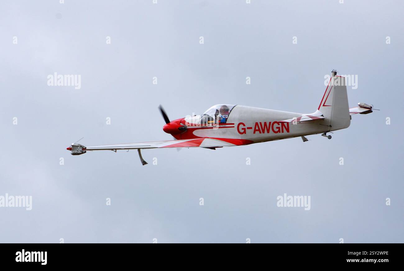 Vintage Fournier RF4D aircraft in flight Stock Photo - Alamy