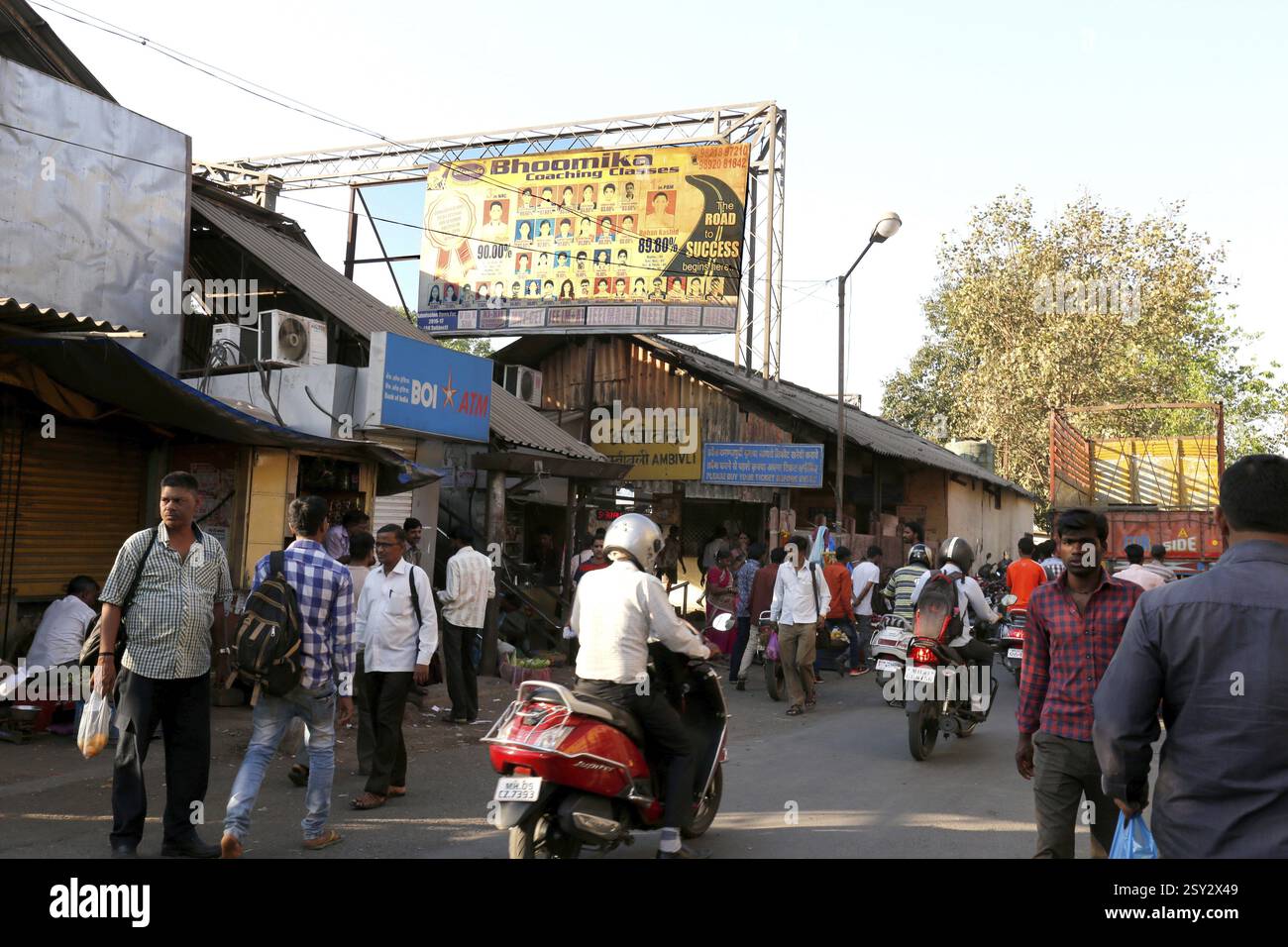 Ambivli railway station, thane, maharashtra, India, Asia Stock Photo ...