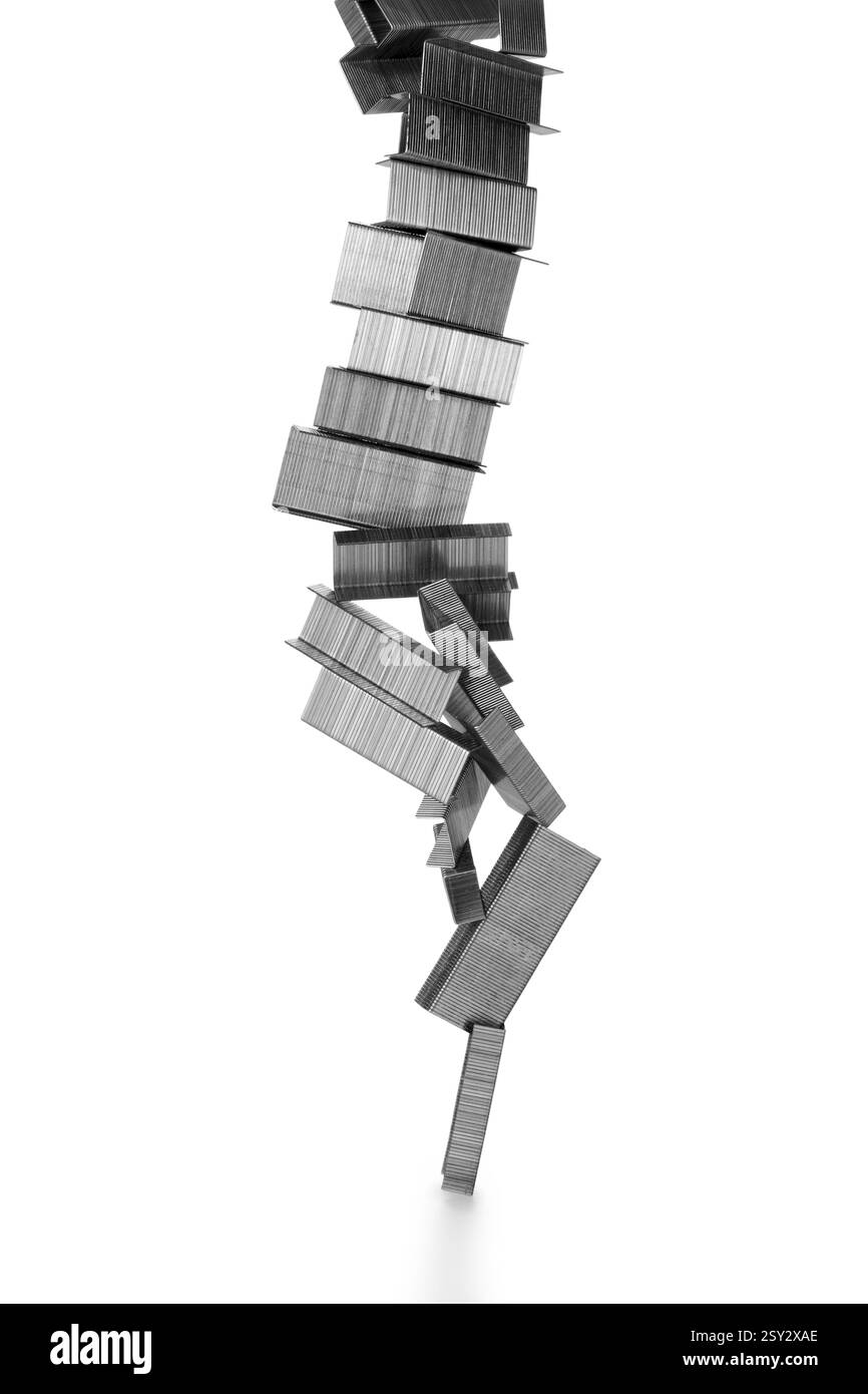 Balancing of stapler pin, india, asia Stock Photo - Alamy