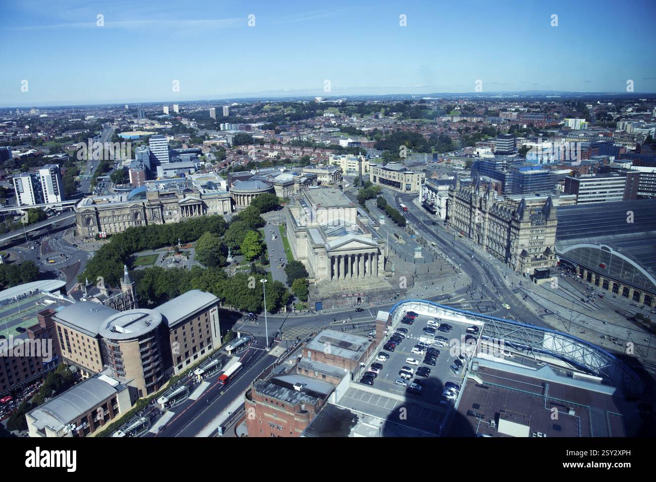 Aerial view of liverpool city, england, united kingdom Stock Photo - Alamy