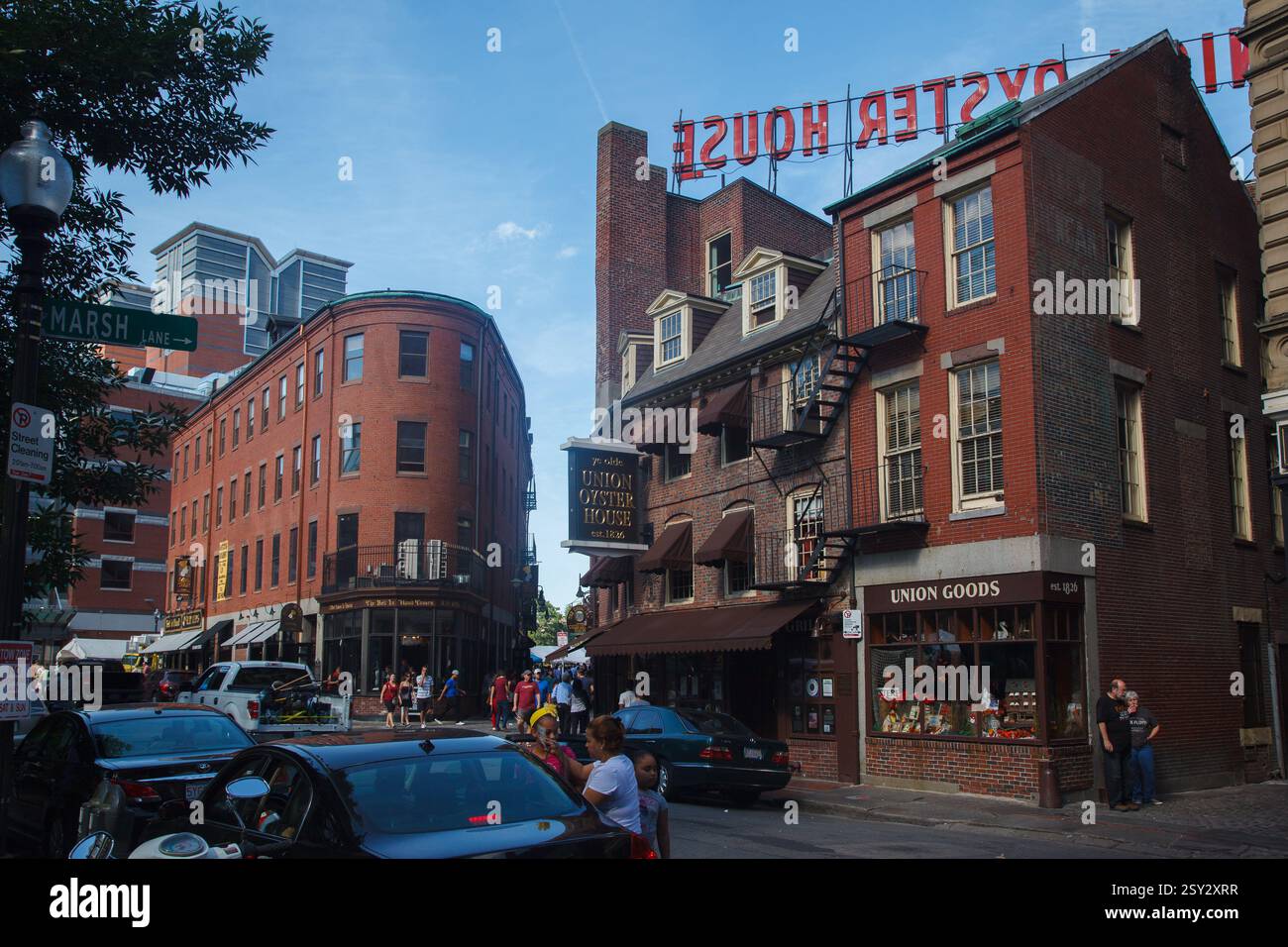 The Union Oyster house typical historical brick buidling facade in ...
