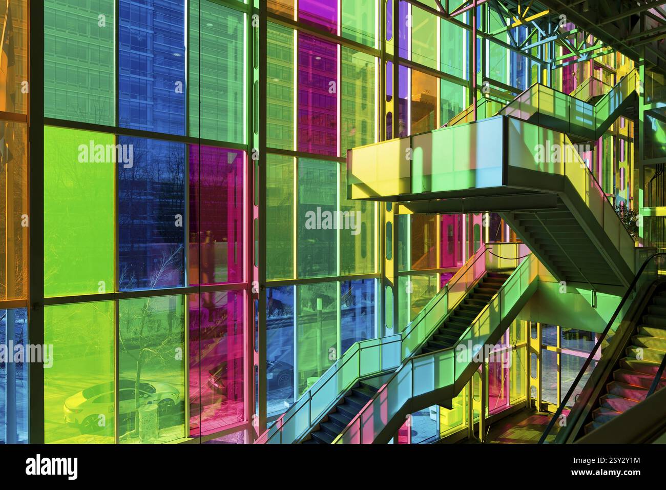 The colourful foyer at the convention centre, Montreal, Province of ...