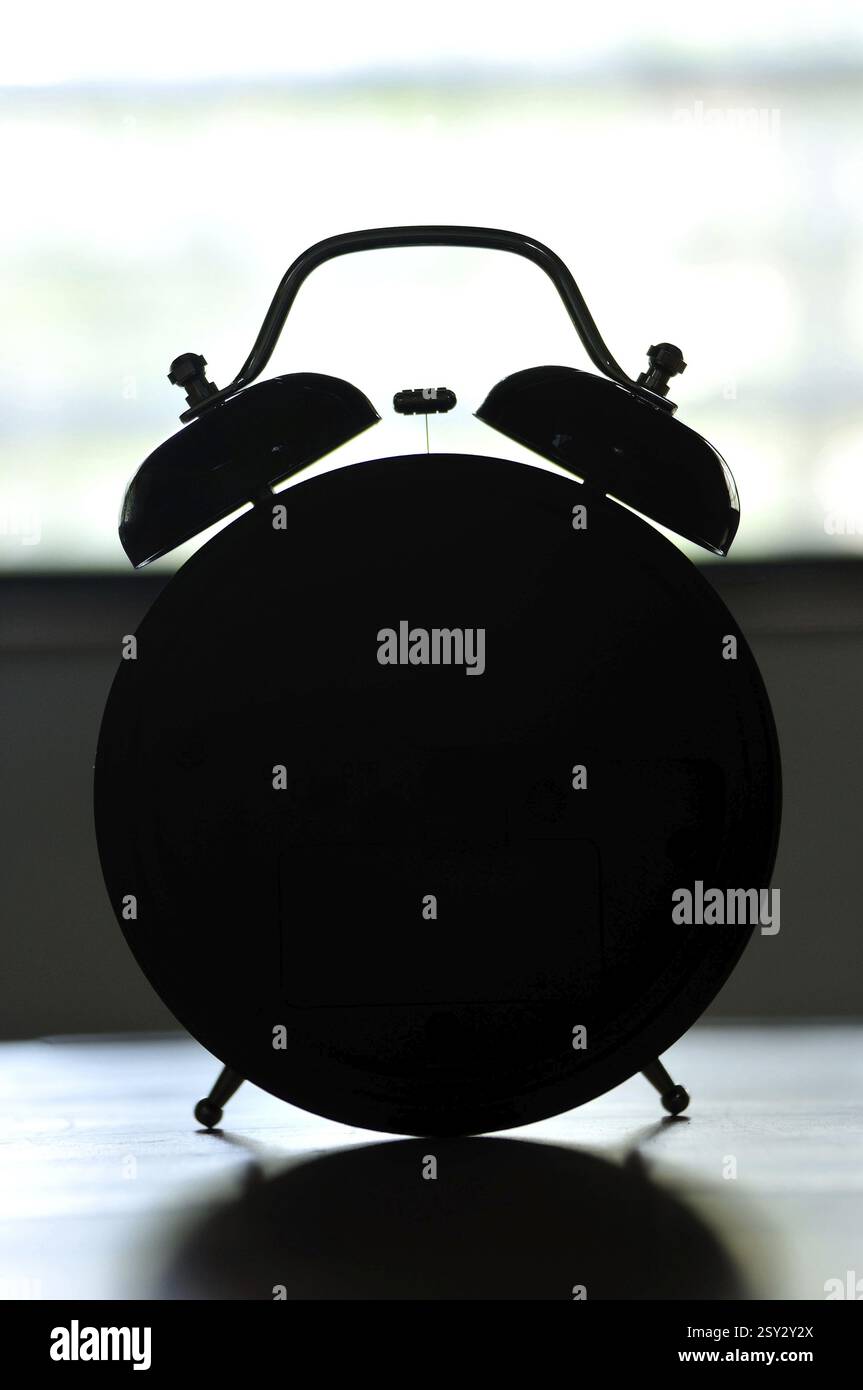 Alarm Clock Silhouette Stock Photo - Alamy