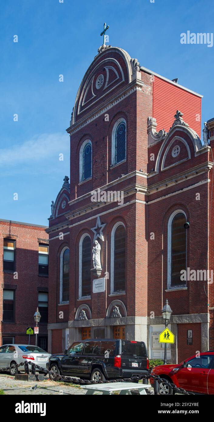 The Sacred Heart catholic church historical brick building at North ...