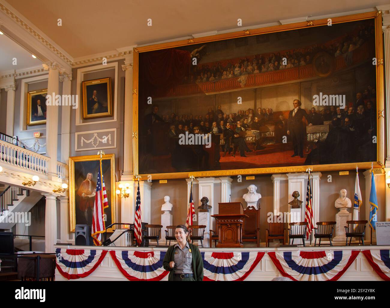 The Inside the Faneuil Hall Marketplace historical building at freedom ...