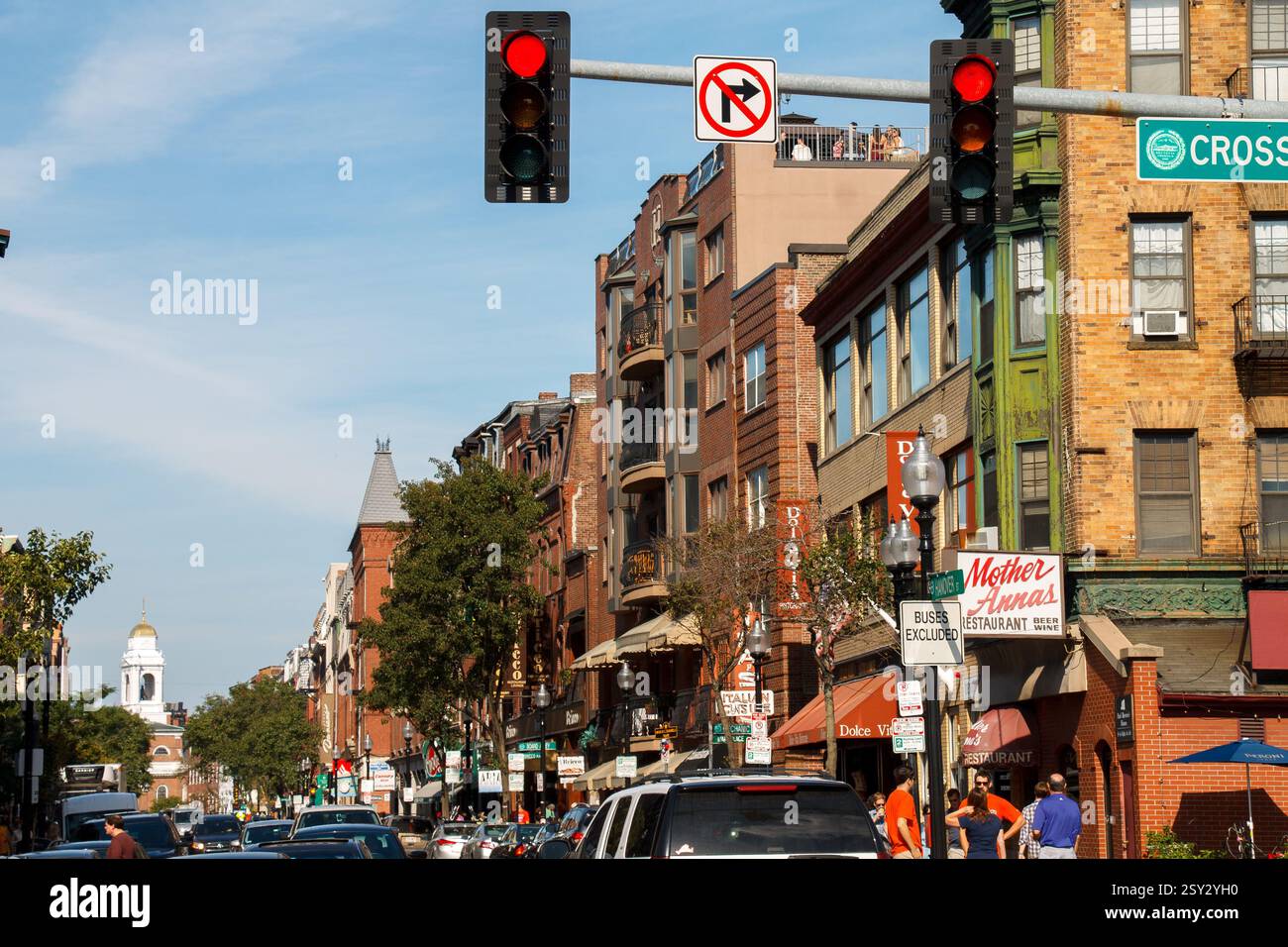 A Typical historical brick buidling facades in downtown district ...