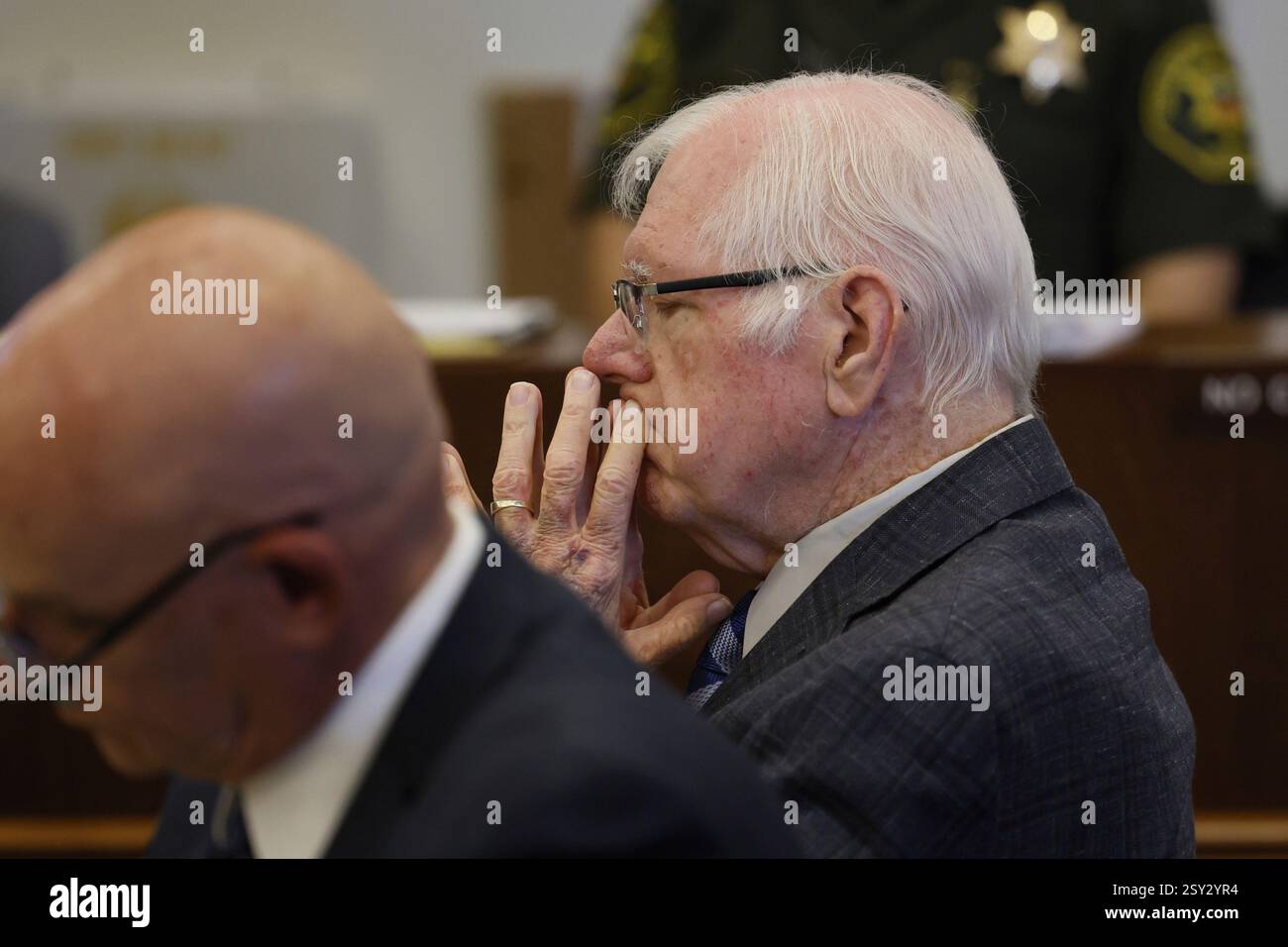 Judge Jeffrey Ferguson listens to closing arguments during his trial at ...