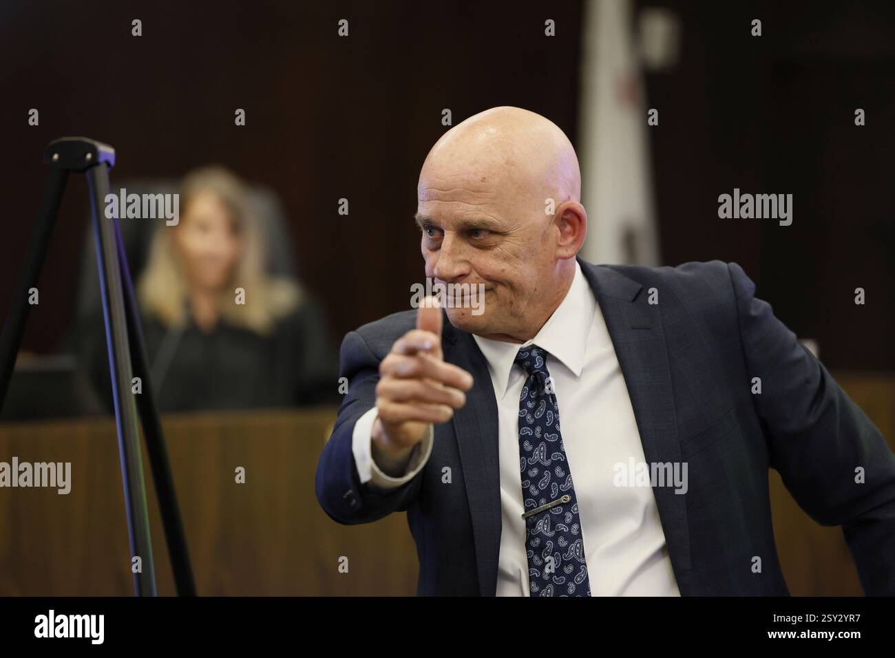 Defense attorney Cameron J. Talley presents his closing arguments ...