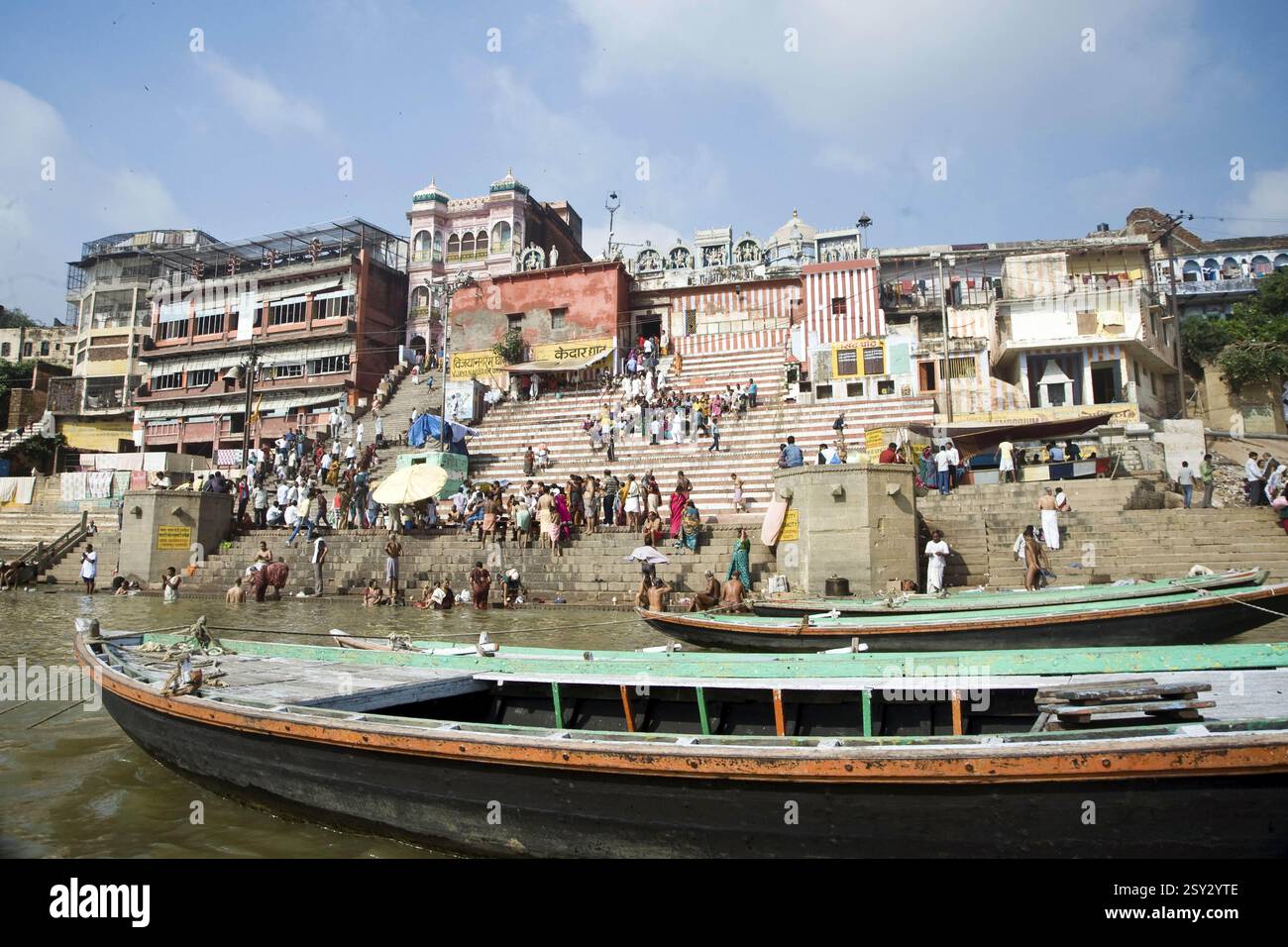 Kedar ghat, varanasi, uttar pradesh, india, asia Stock Photo - Alamy