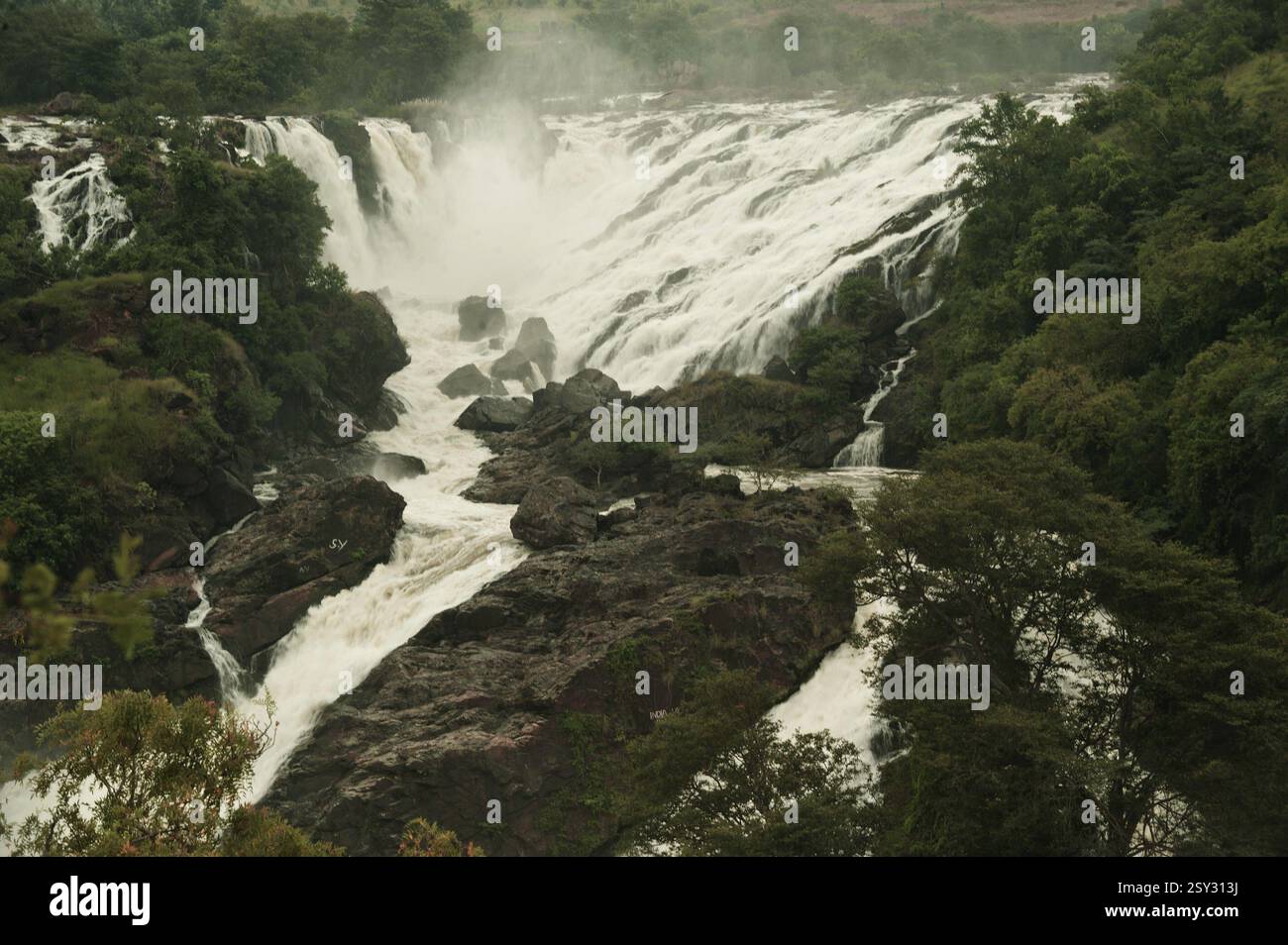 Shivasamudram waterfalls of Kaveri River in Karnataka India Asia Stock ...