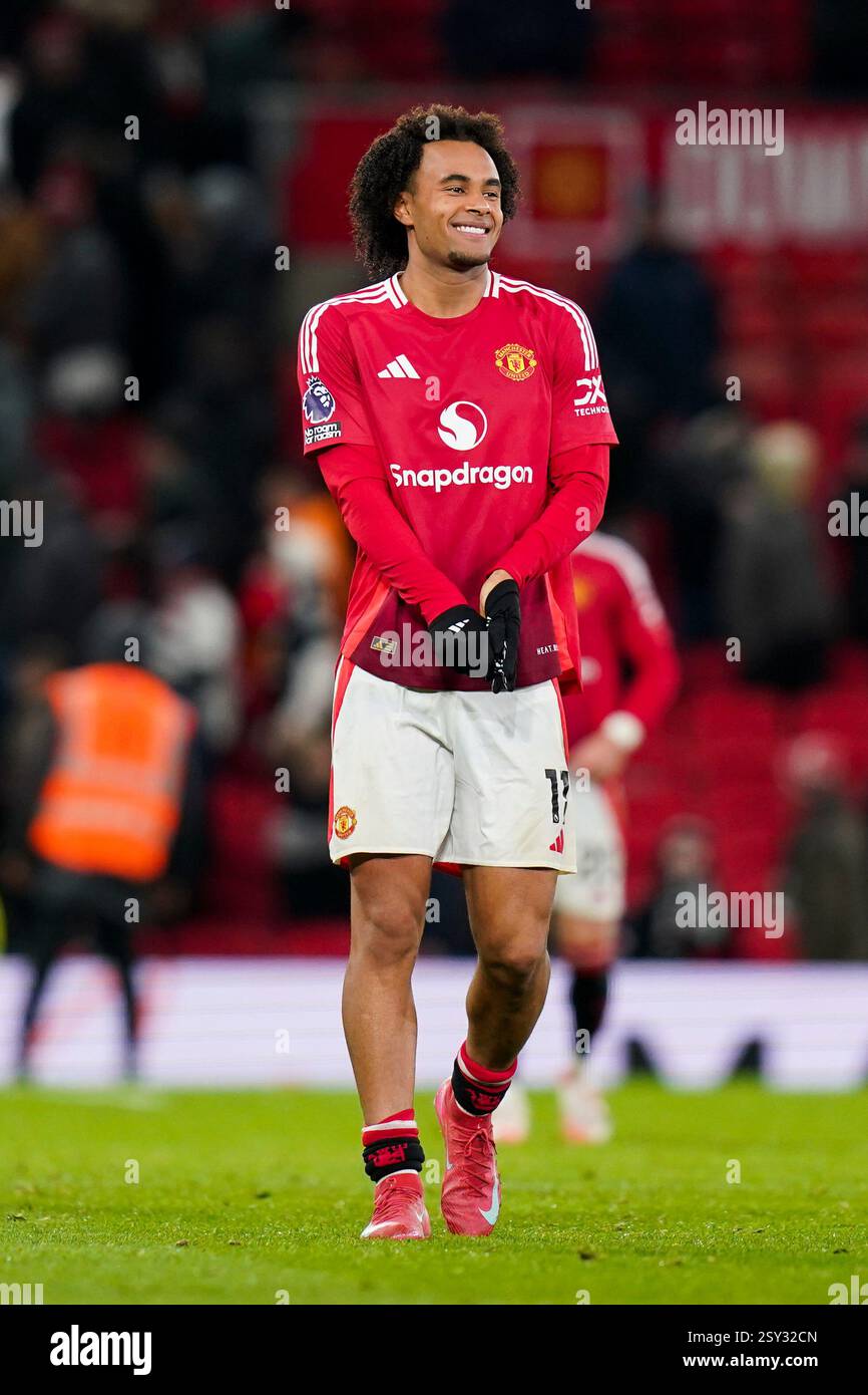 Manchester, UK. 26th Feb, 2025. Manchester United forward Joshua ...