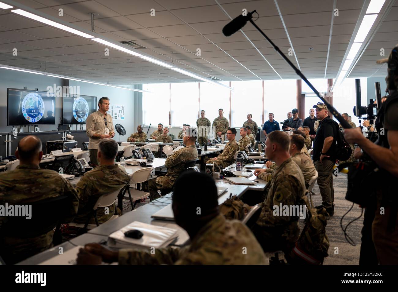 Secretary of Defense Pete Hegseth engages with troops assigned to Joint ...