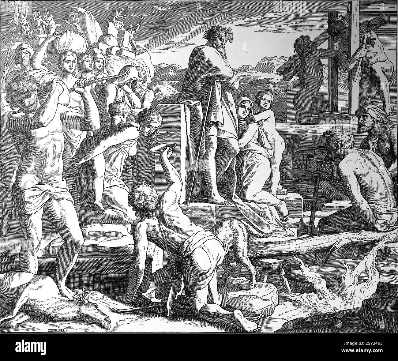 Old Testament. The Migration of the Canaanites. Genesis. Illustration ...
